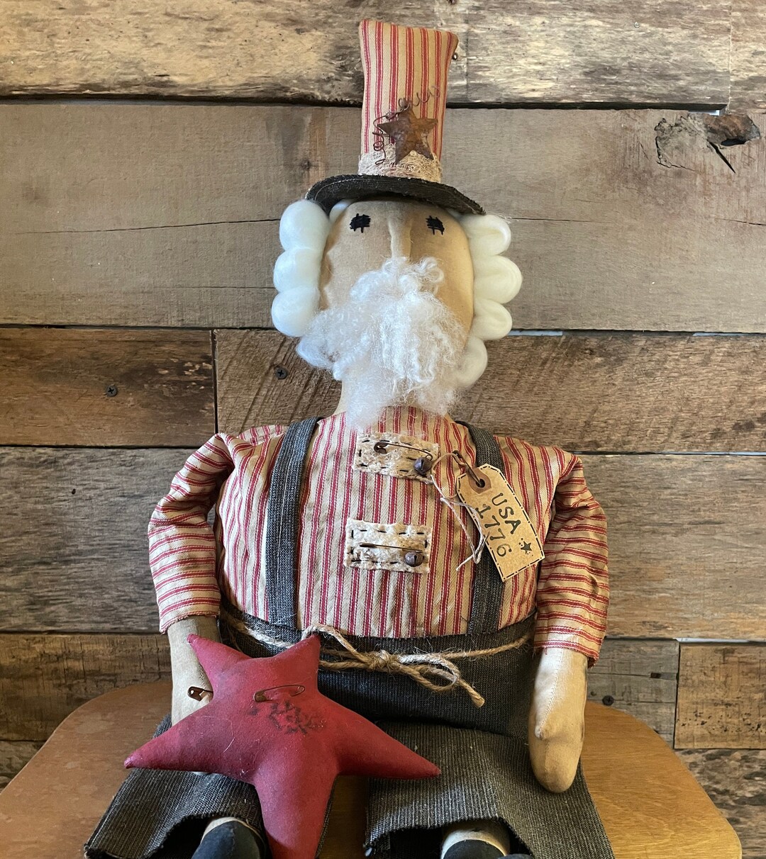 Primitive Uncle Sam - Etsy