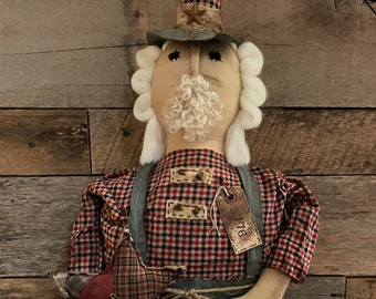 Primitive Uncle Sam 1776 Doll, Primitive Uncle Sam Doll, Patriotic ...