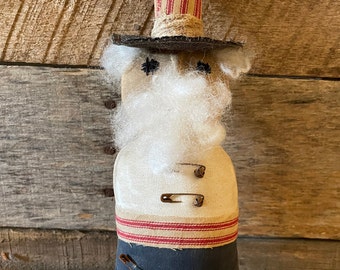Primitive Uncle Sam 1776 Doll, Primitive Uncle Sam Doll, Patriotic ...