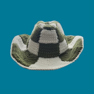 Crochet Checkered Cowboy Hat Pattern - Etsy