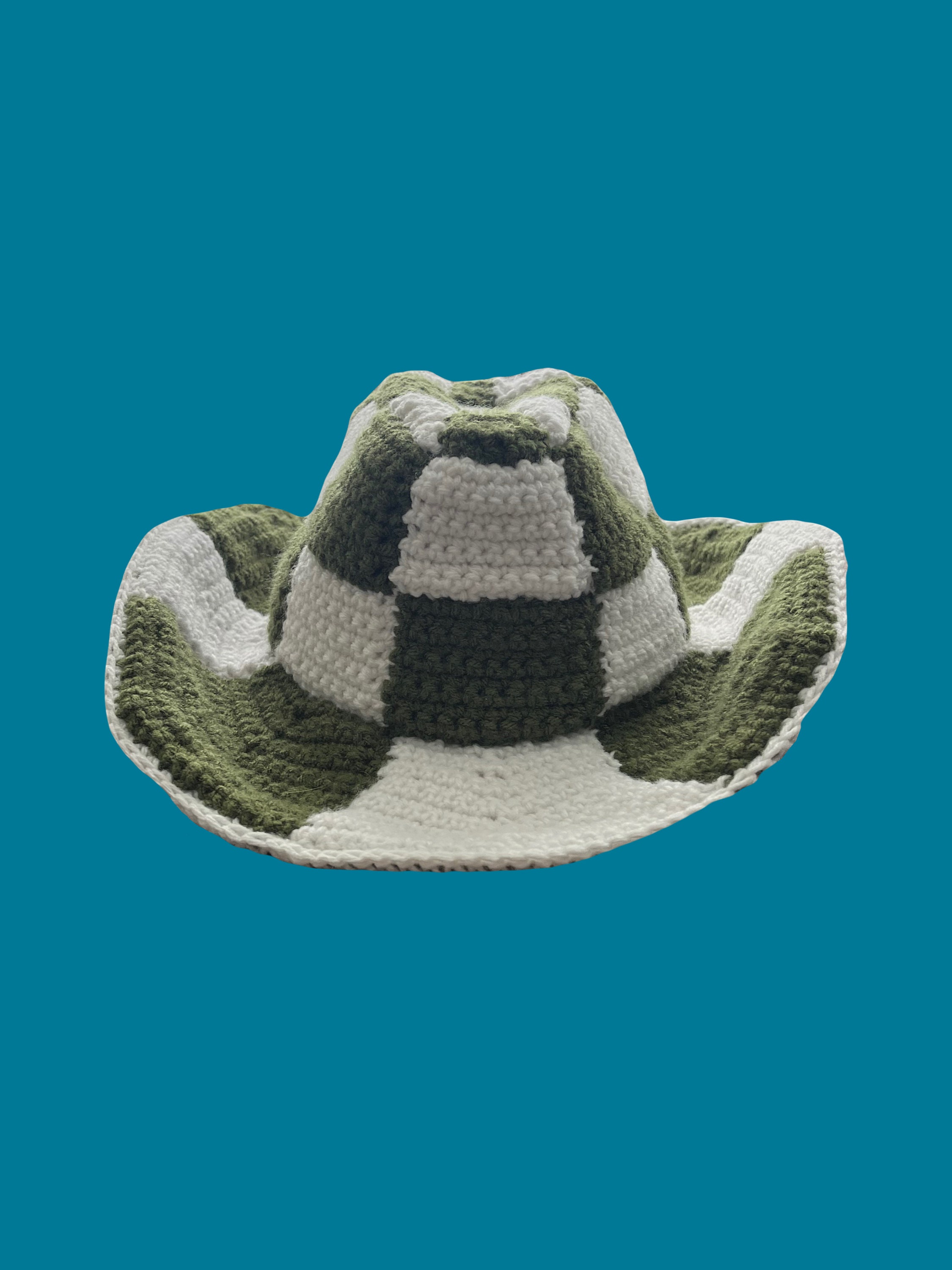 Crochet Checkered Cowboy Hat Pattern - Etsy