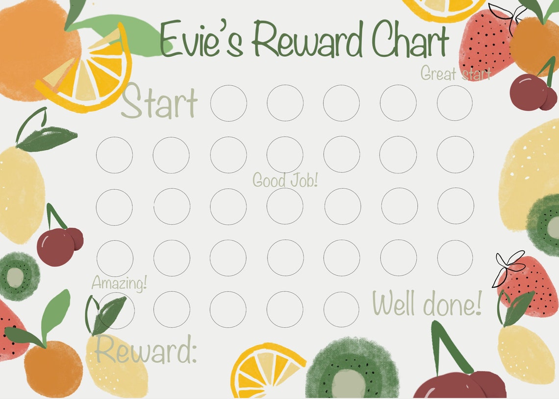 Fruit Reward Chart - Etsy