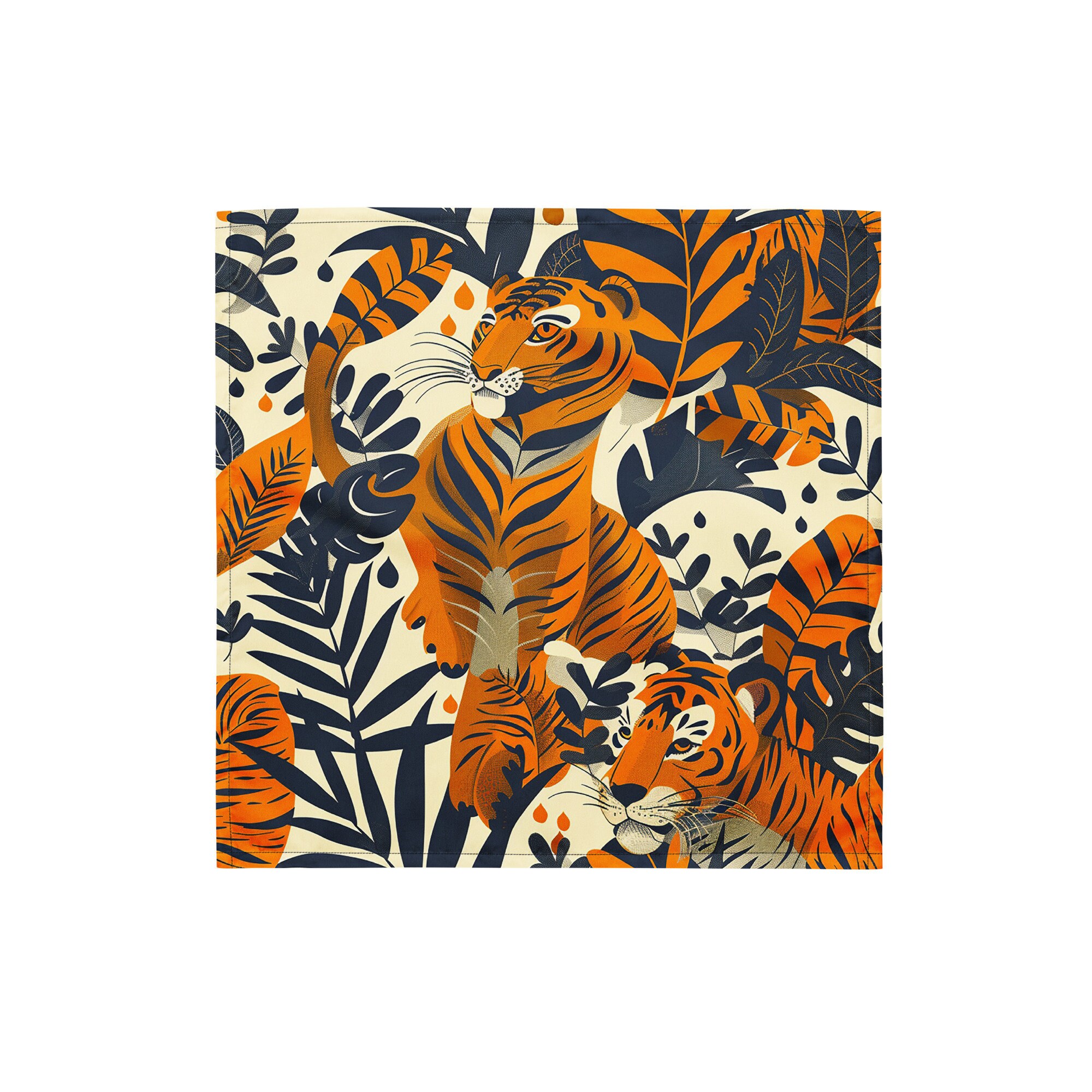 Tiger Bandana Big Cat Lover Neck Scarf Jungle Pattern Bandana Cat ...