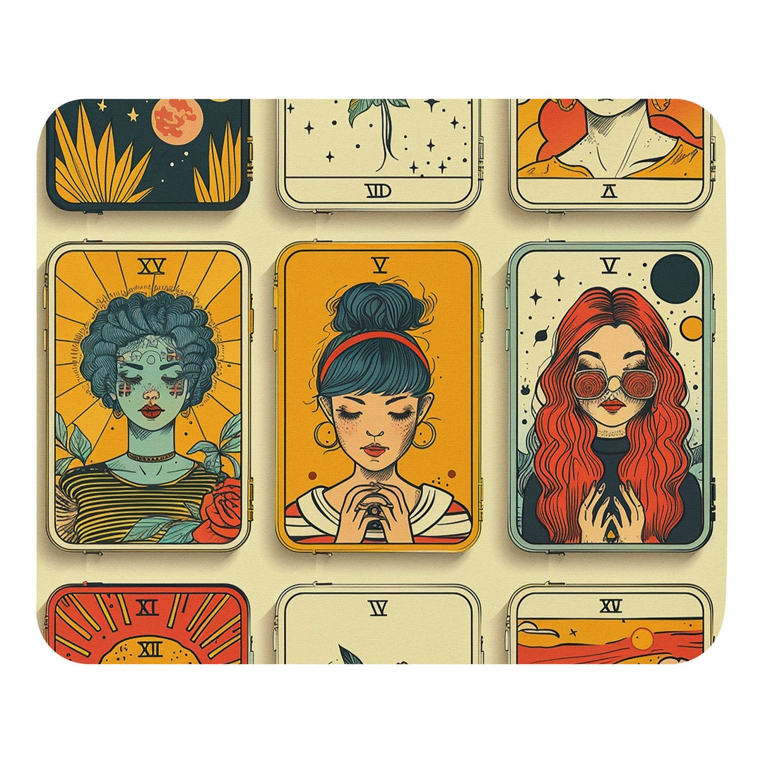 Tarot Card Mouse Pad Spiritual Desk Mat, Gifts for Tarot Readers and ...