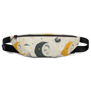 Moon and Star Fanny Pack Shoulder Bag Lightweight Travel Bag Mini ...