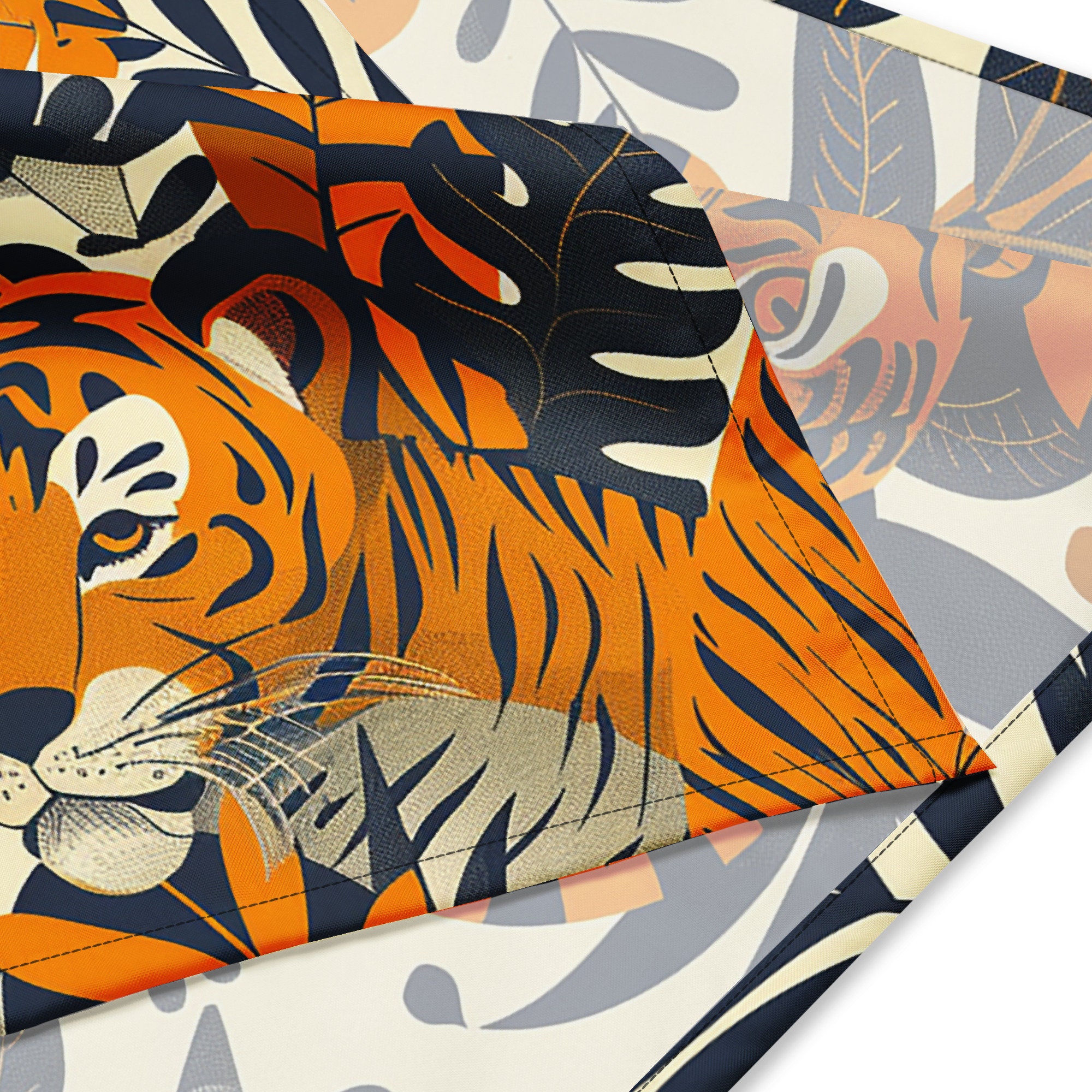 Tiger Bandana Big Cat Lover Neck Scarf Jungle Pattern Bandana Cat ...