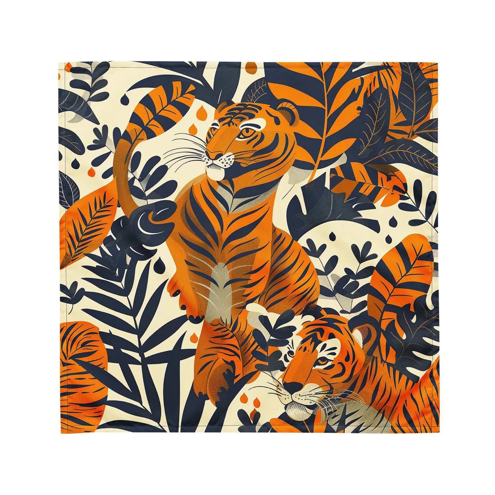 Tiger Bandana Big Cat Lover Neck Scarf Jungle Pattern Bandana Cat ...