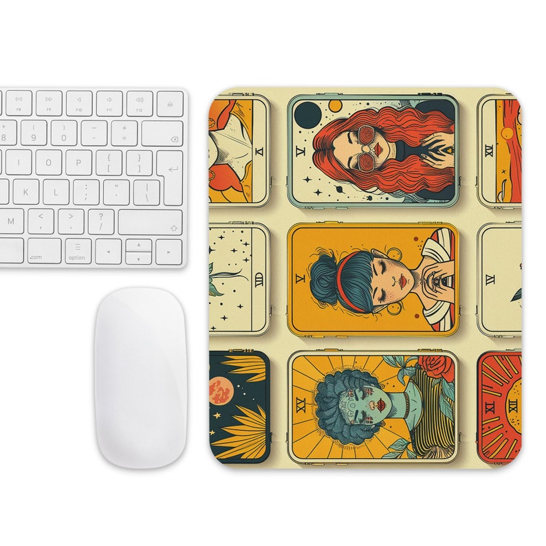 Tarot Card Mouse Pad Spiritual Desk Mat, Gifts for Tarot Readers and ...