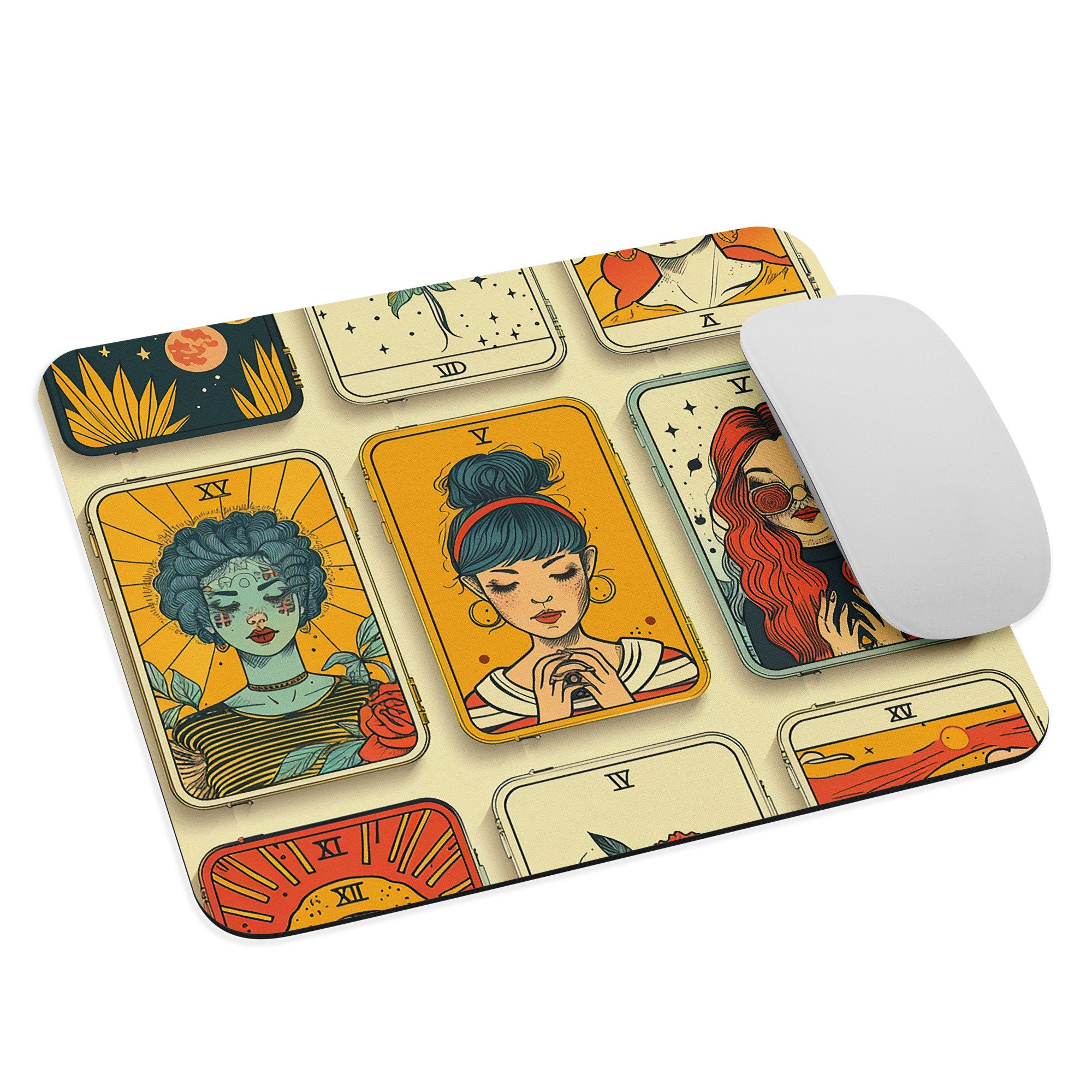 Tarot Card Mouse Pad Spiritual Desk Mat, Gifts for Tarot Readers and ...