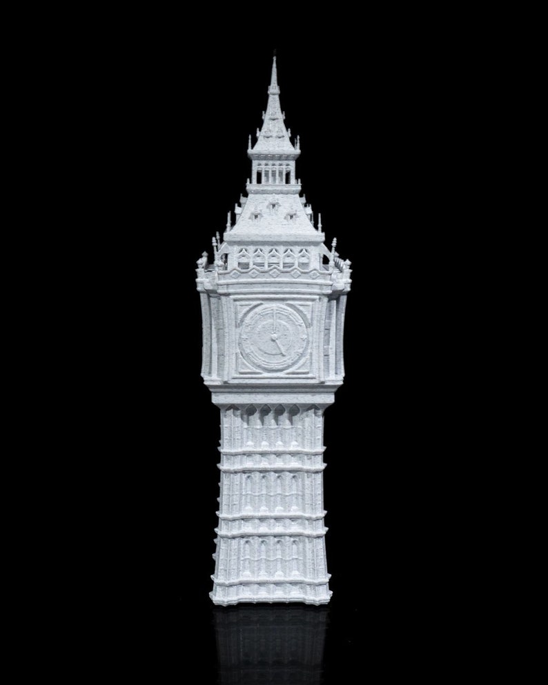 3D Printed Big Ben Model Detailed London Landmark Replica Unique Home ...
