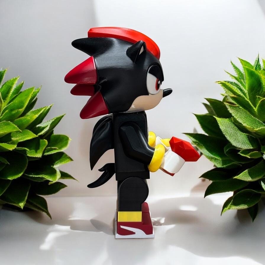 Shadow the Hedgehog Brick Buddy Figure - Sonic Game Collectible Toy - Etsy