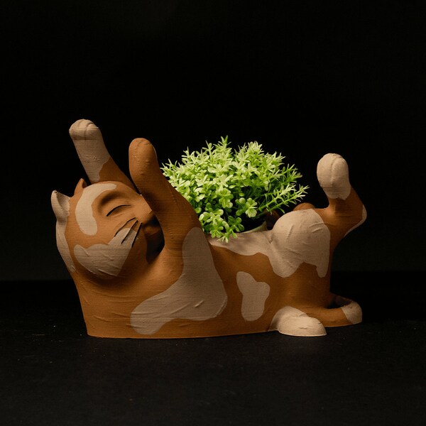 Adorable 3D Printed Cat Planter Cute Kitty Succulent Holder - Etsy