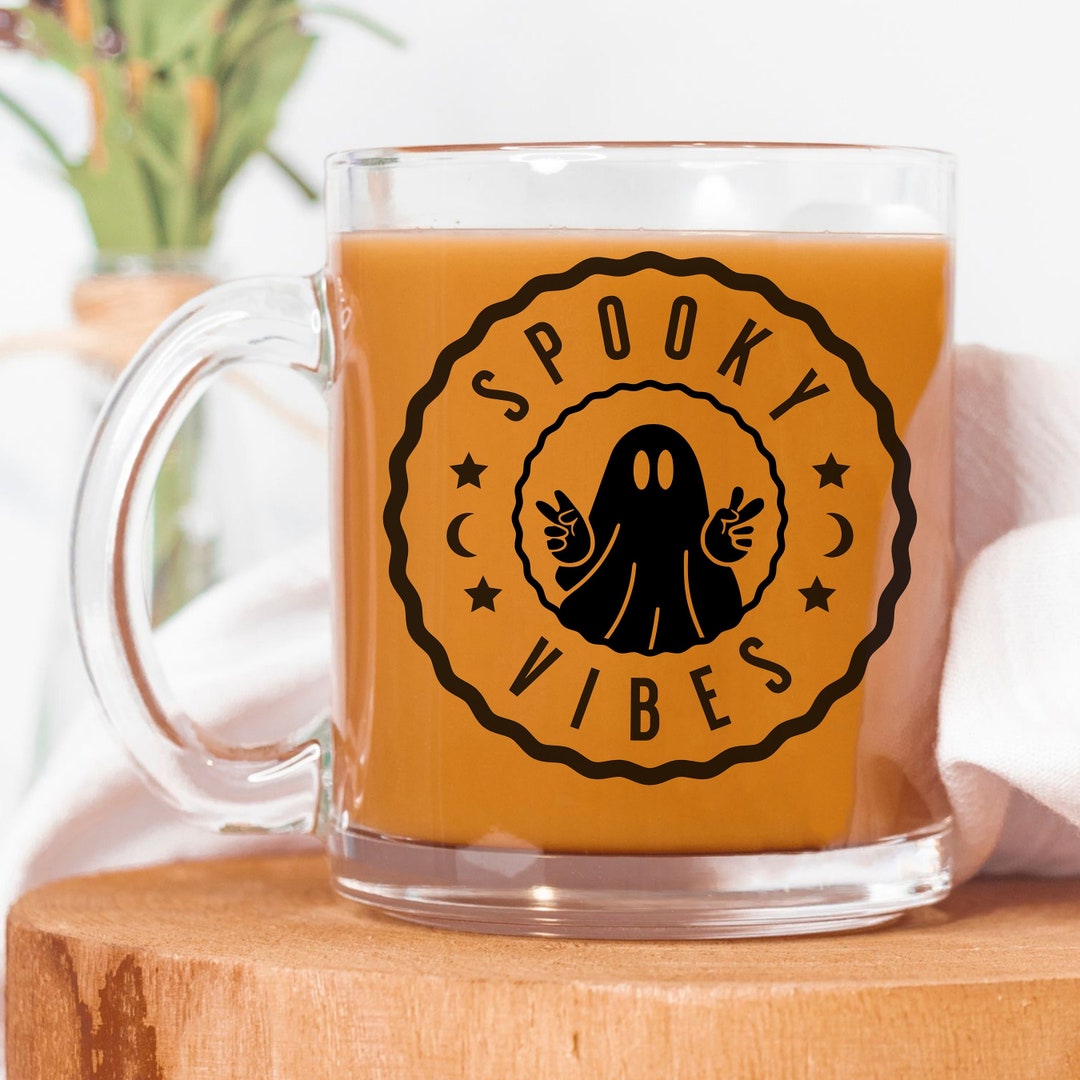 Personalized Spooky Ghost Vibes Gift, Autumn Lover Mug, Halloween Vibes ...