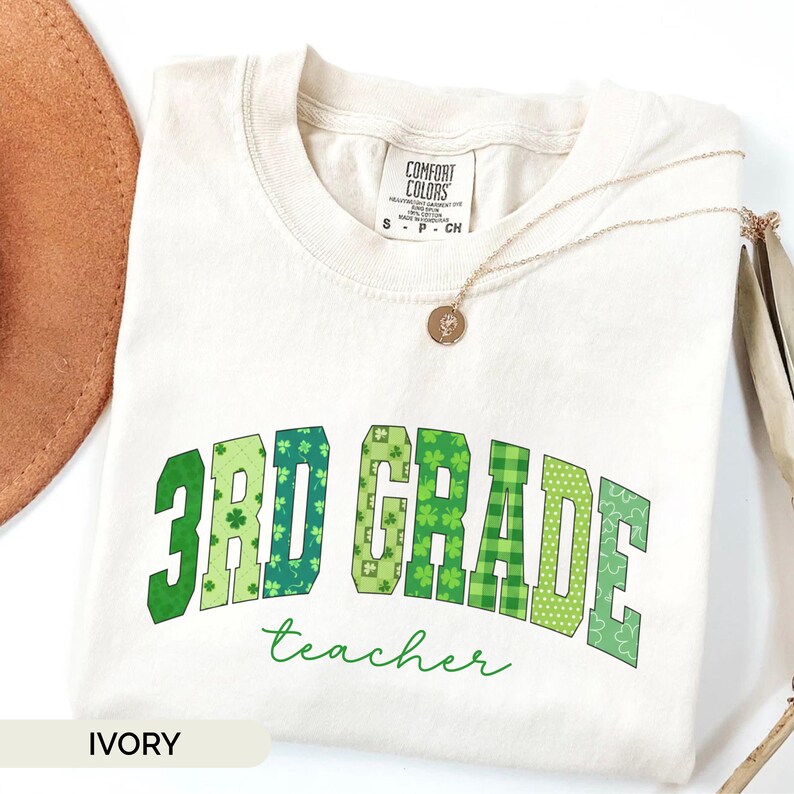 Custom St. Patrick's Day Teacher Shirt, Third Grade Teacher Squad Gift ...