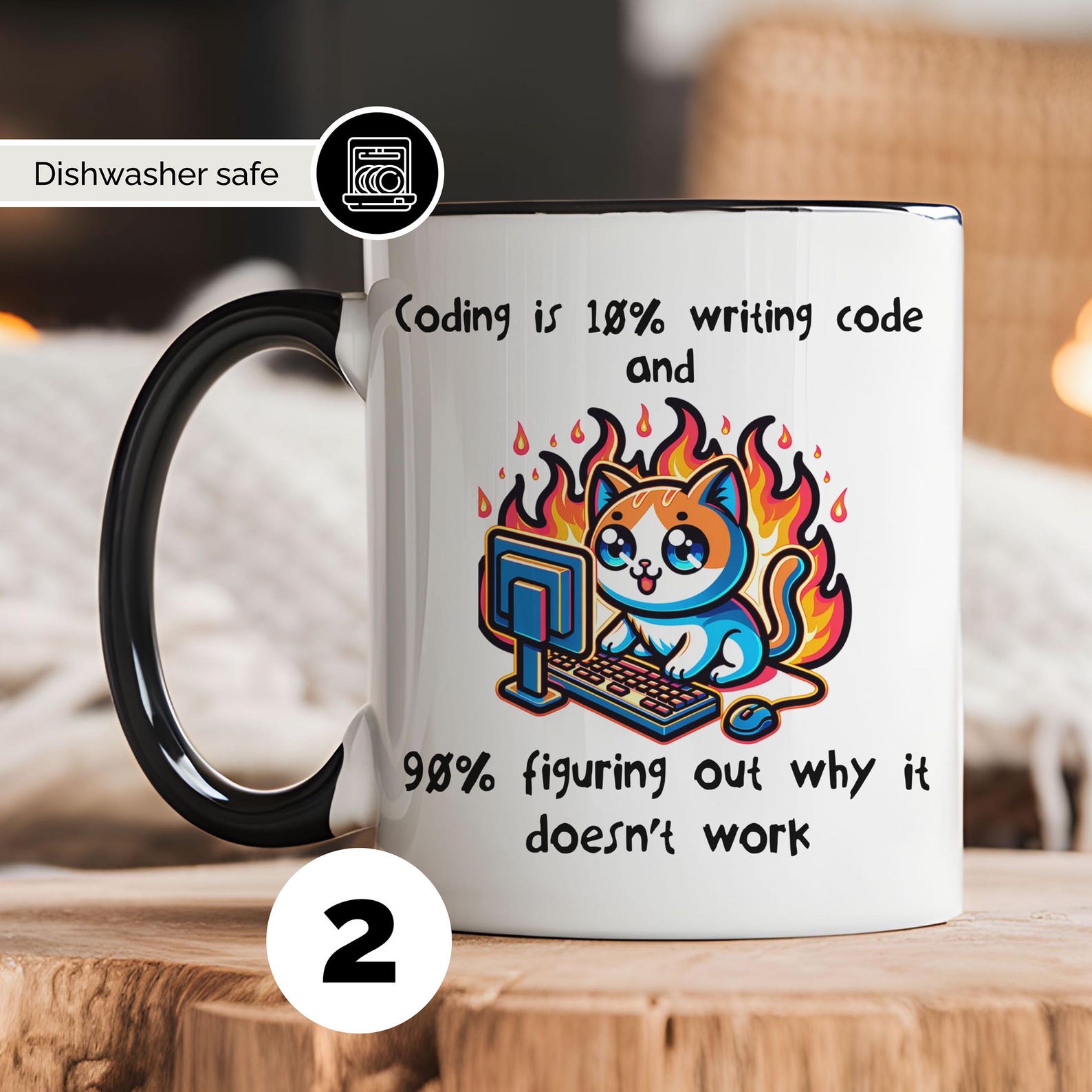 Programmer Cat, Computer Coffee Mug, Software Engineer Funny Gift ...