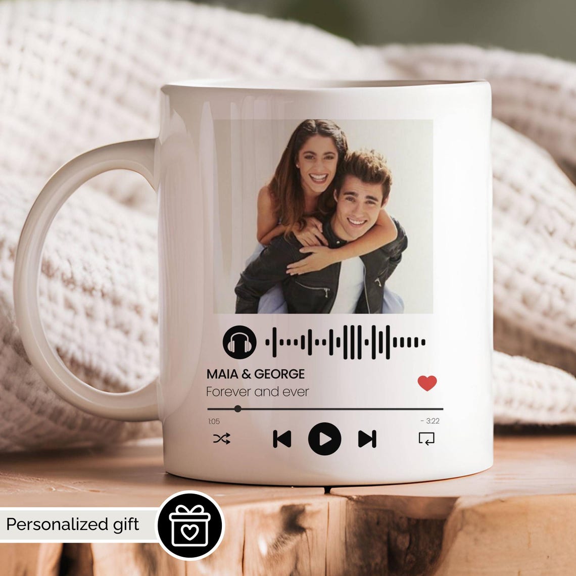 Favorite Song Gift, Custom Song, 1 Year Anniversary Gift, Custom Photo ...