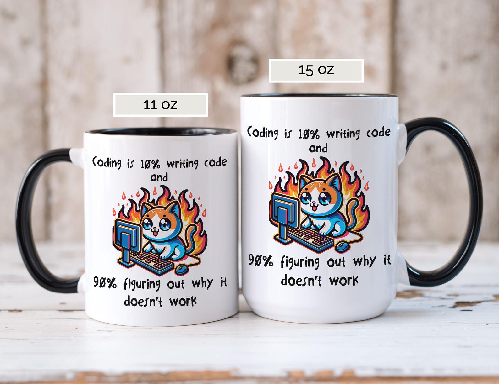 Programmer Cat, Computer Coffee Mug, Software Engineer Funny Gift, Coding Mug, Programming Code ...