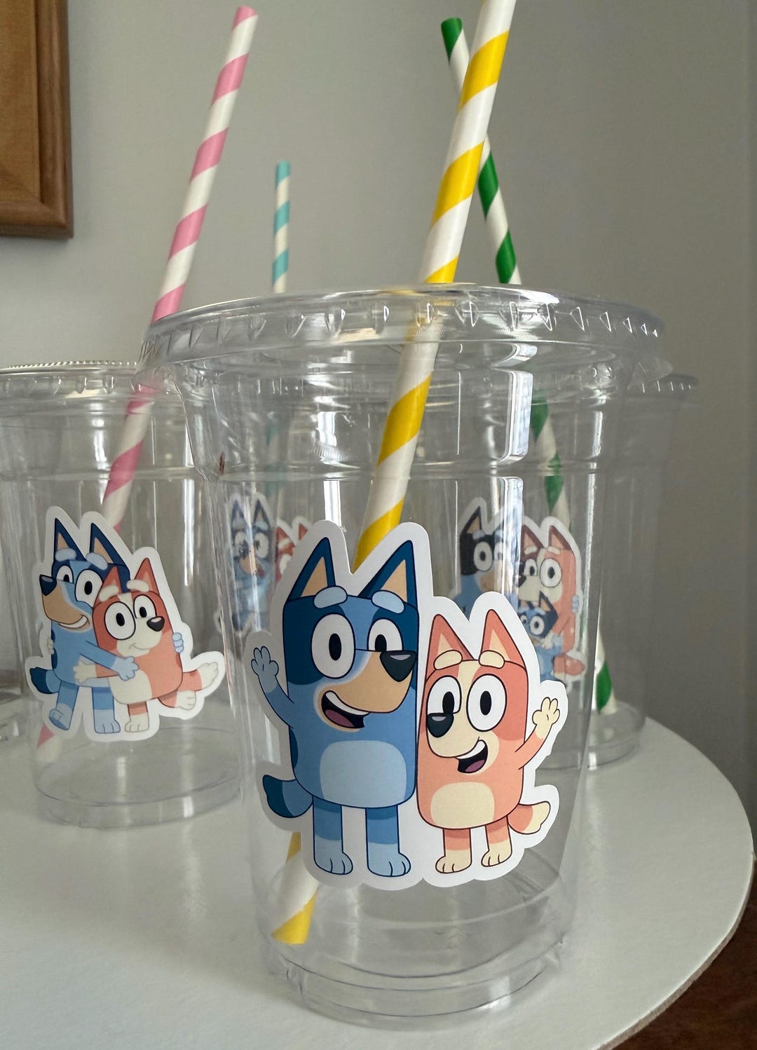 Bluey Party Cups – Disposable Cups With Lids (set of 10) - Etsy