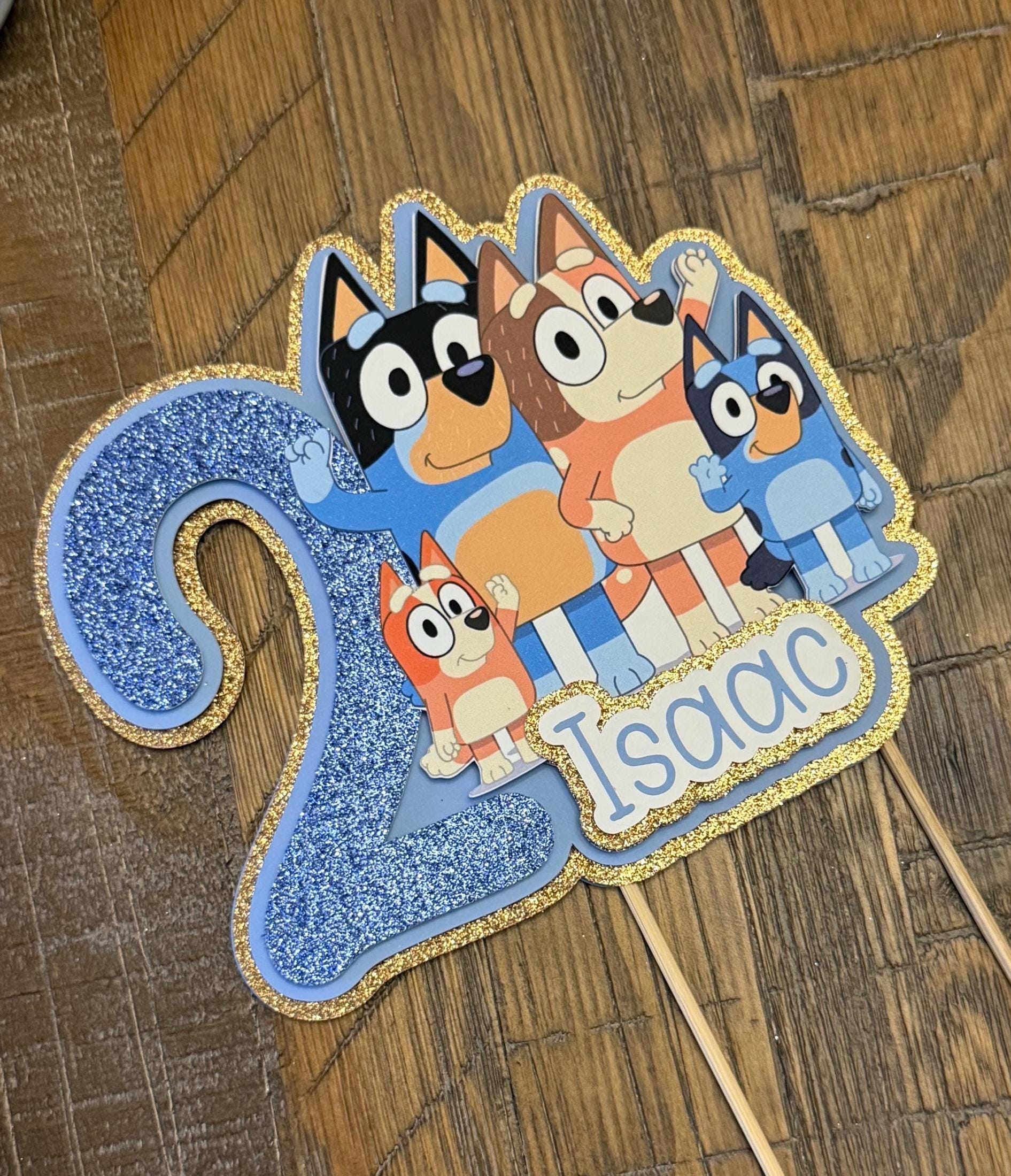 Bluey Birthday Cake Topper Personalized | custom Name & age | handmade ...