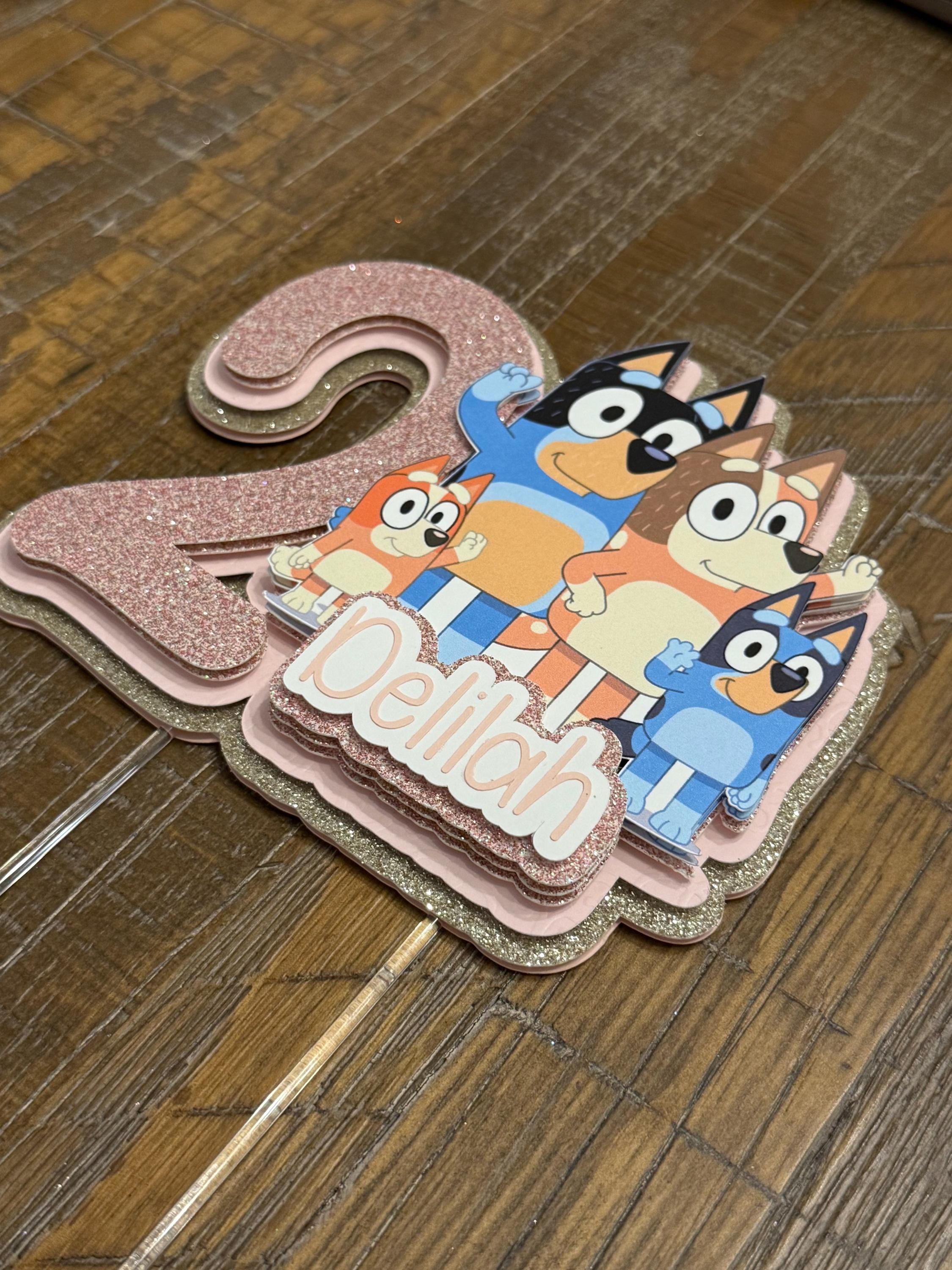Bluey Birthday Cake Topper Personalized | custom Name & age | handmade ...
