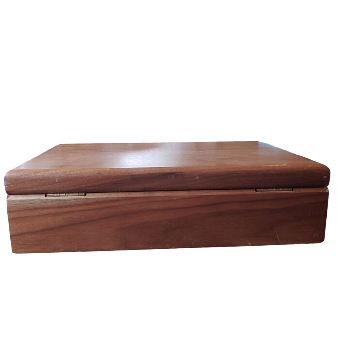 Bigelow Tea Chest Holder Wood Box Organizer 8 Felt Divided Compartments ...