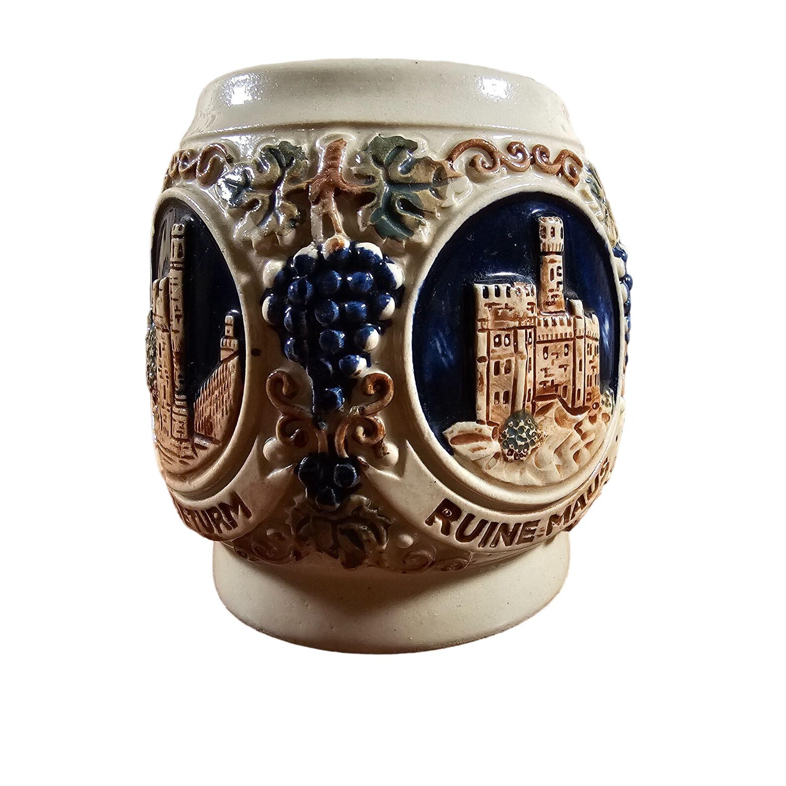 Vtg. Origional Gerzit West German Castle Scenes Steins or Punchbowl ...