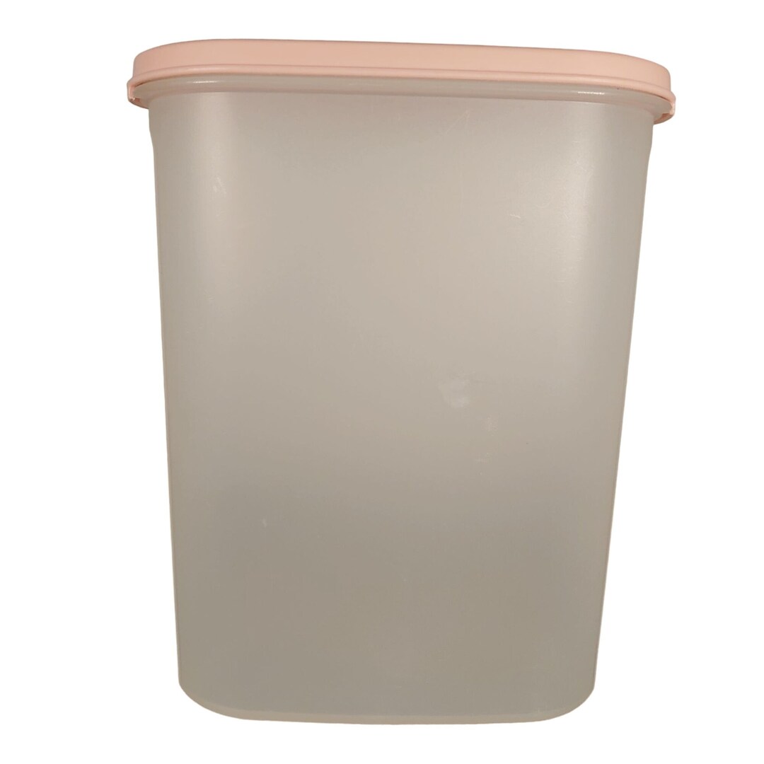 Vtg. Tupperware Oval Plastic Storage Container W Pink Lid 7 1/4 Cup ...
