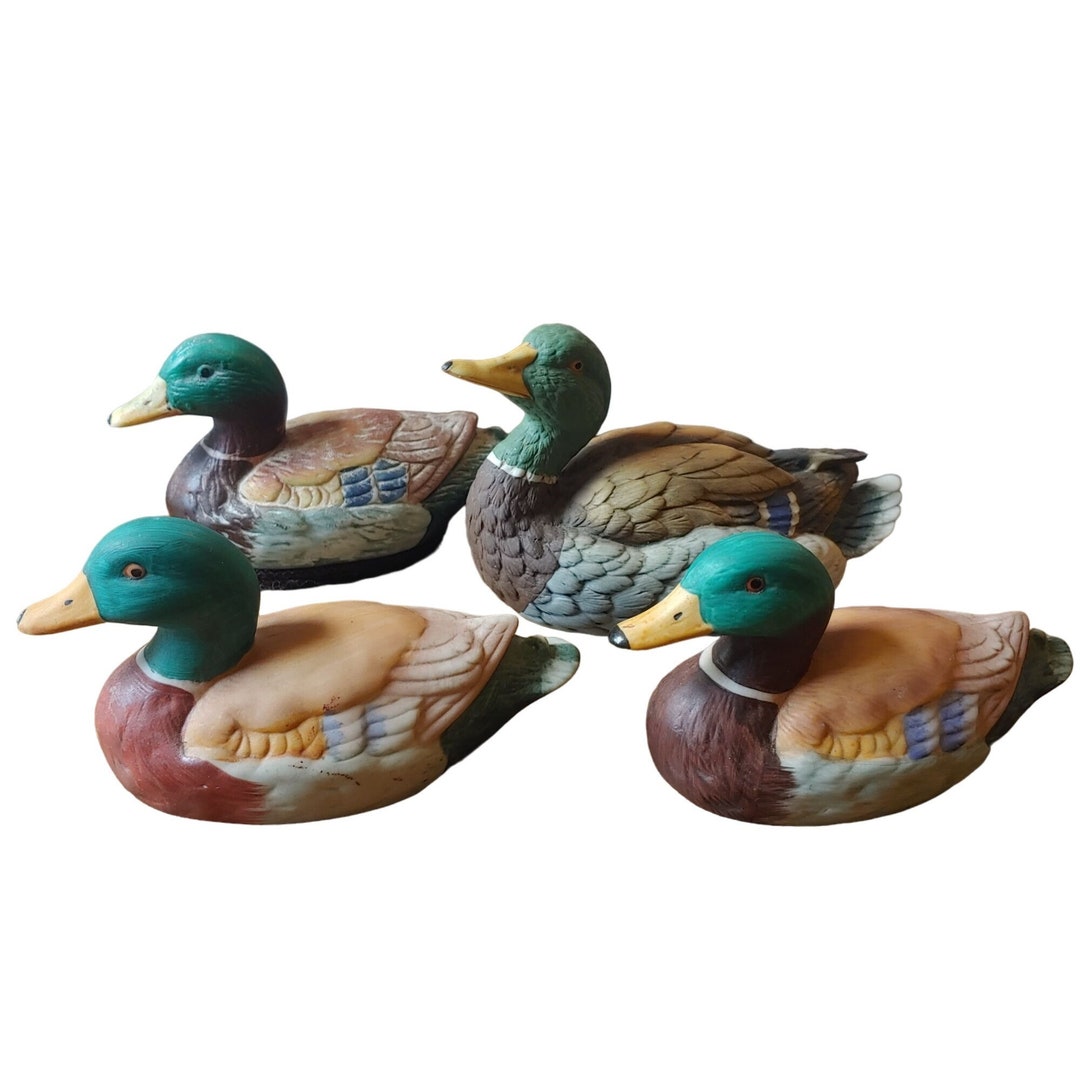 Vintage Mallard Duck Hand Painted Ceramic/porcelain Duck Decoy Set of 4 ...
