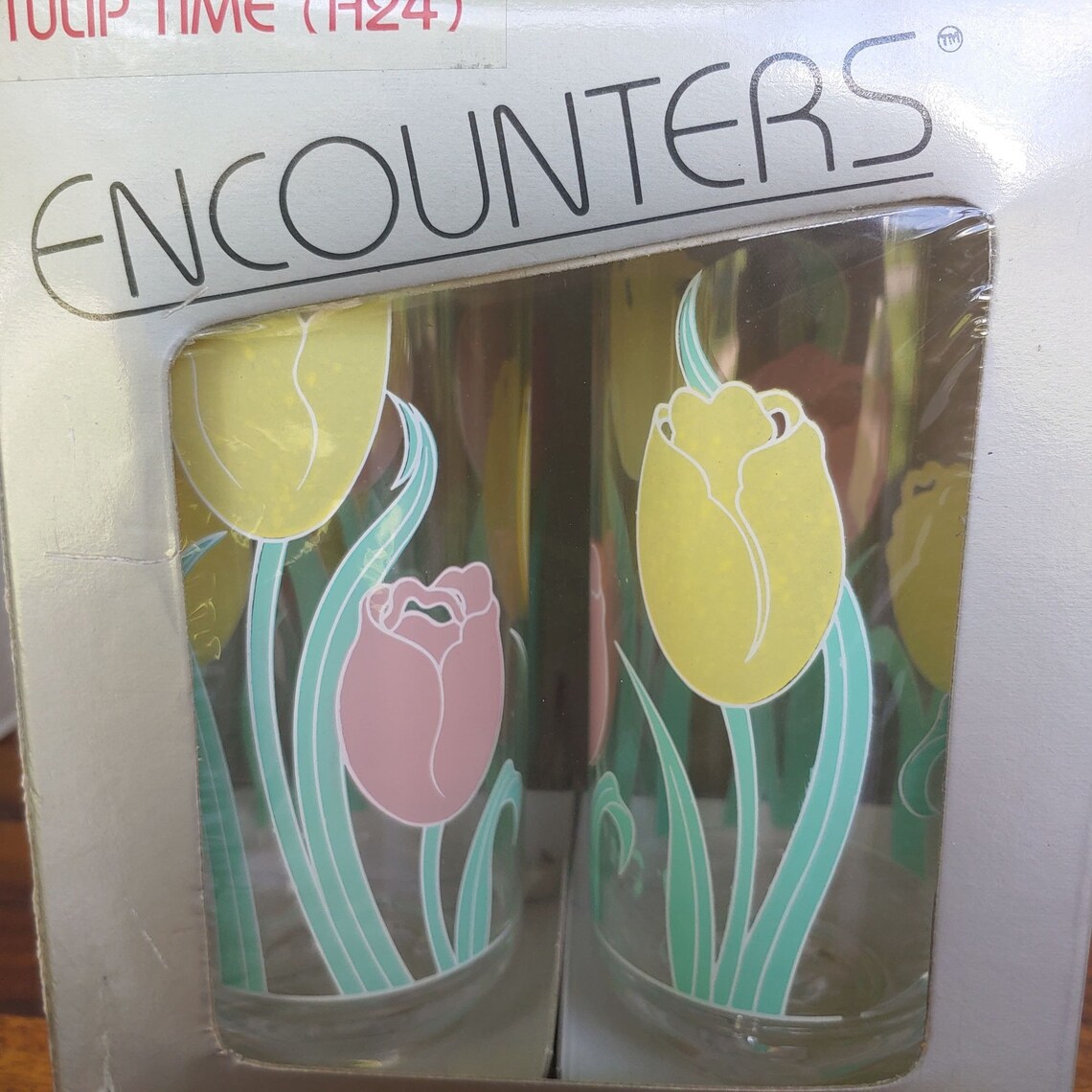 Vintage Culver Encounters Tulip Time Acrylic Pitcher & Ice Tea Glasses ...