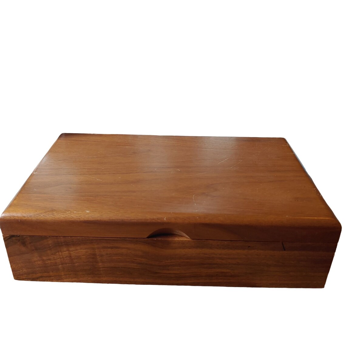 Bigelow Tea Chest Holder Wood Box Organizer 8 Felt Divided Compartments ...