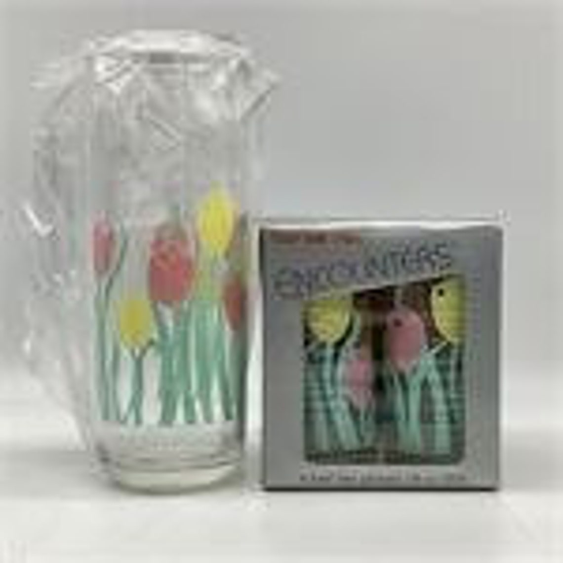 Vintage Culver Encounters Tulip Time Acrylic Pitcher & Ice Tea Glasses ...
