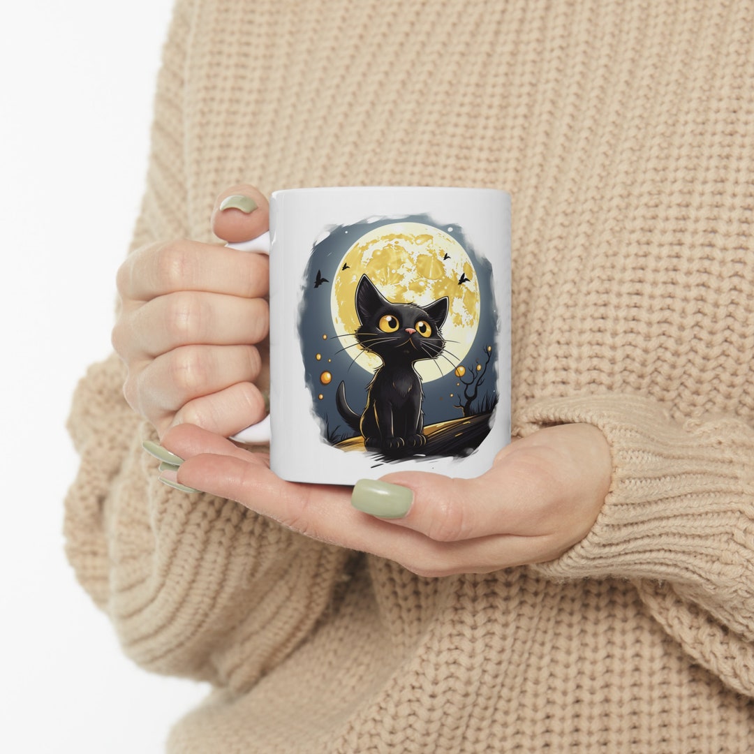 Halloween Cat Mug Halloween Mug Spooky Mug Tea Mug Gift Mug - Etsy
