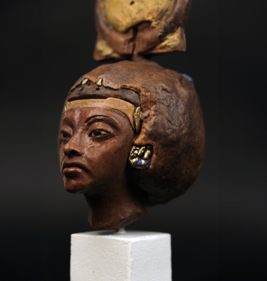 Head of Queen Tiye, With Crown. Museumreplica. - Etsy