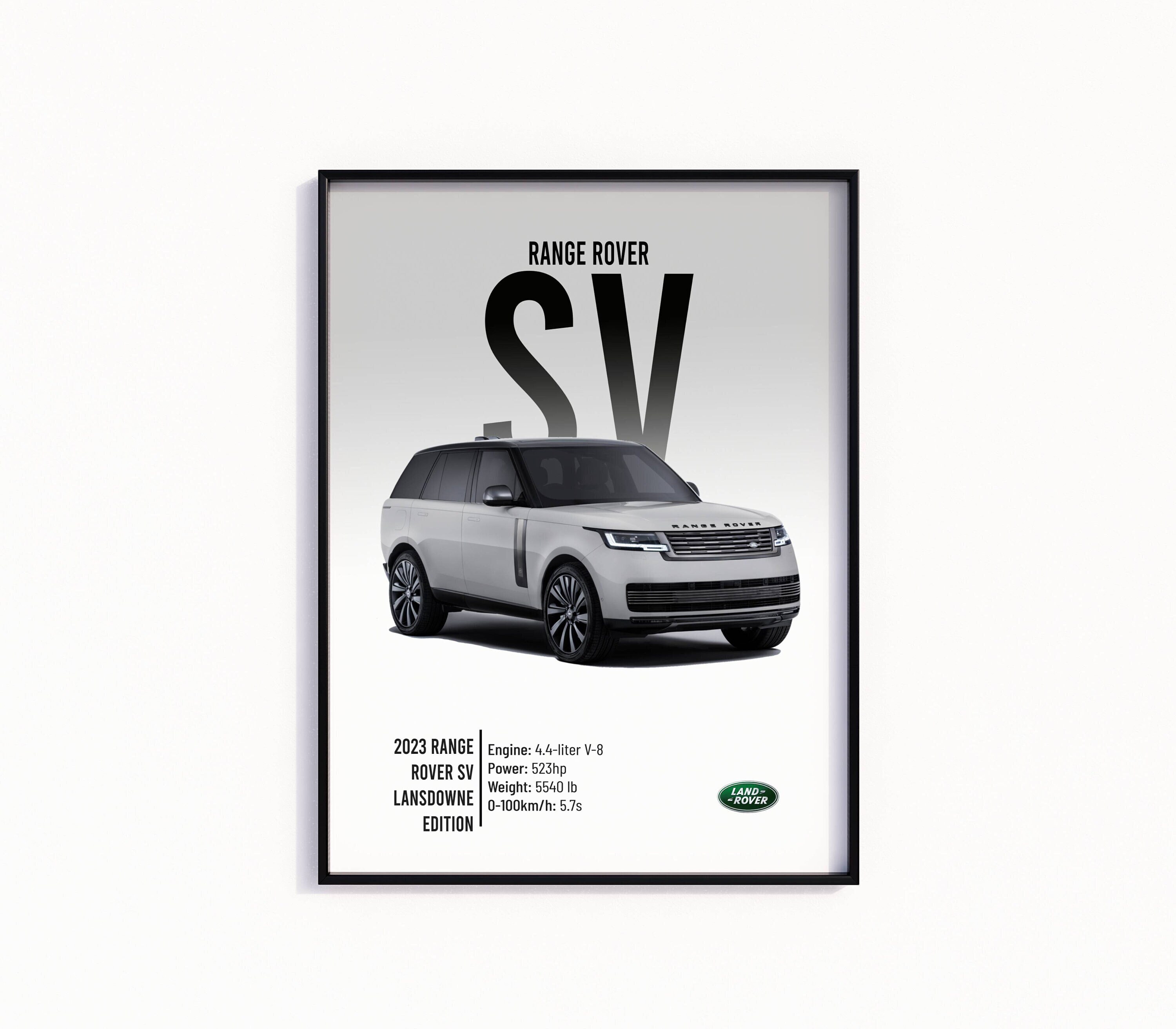 Range Rover SV Poster Car Print, Digital Download, Cool, Wall Print ...
