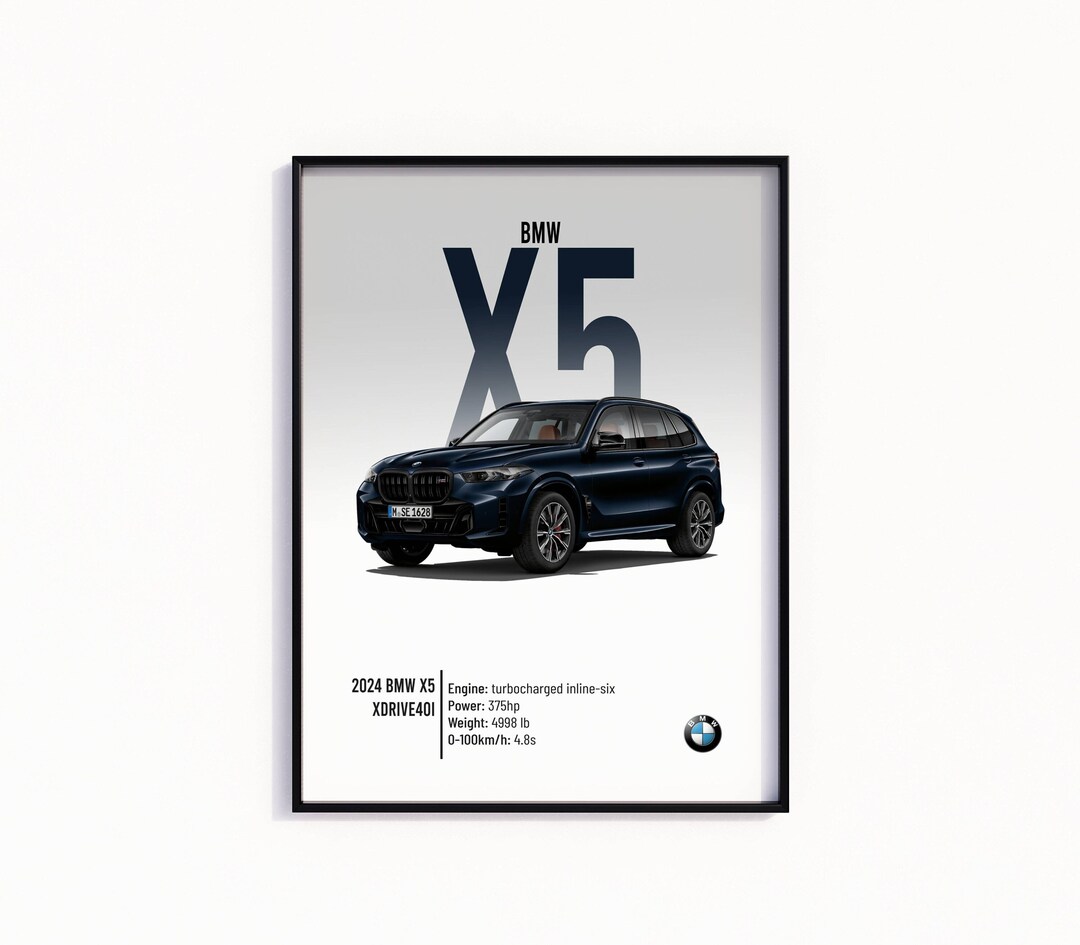 BMW X5 Poster Car Print, Digital Download, Cool, Wall Print, Retro Wall Decor, Gift - Etsy