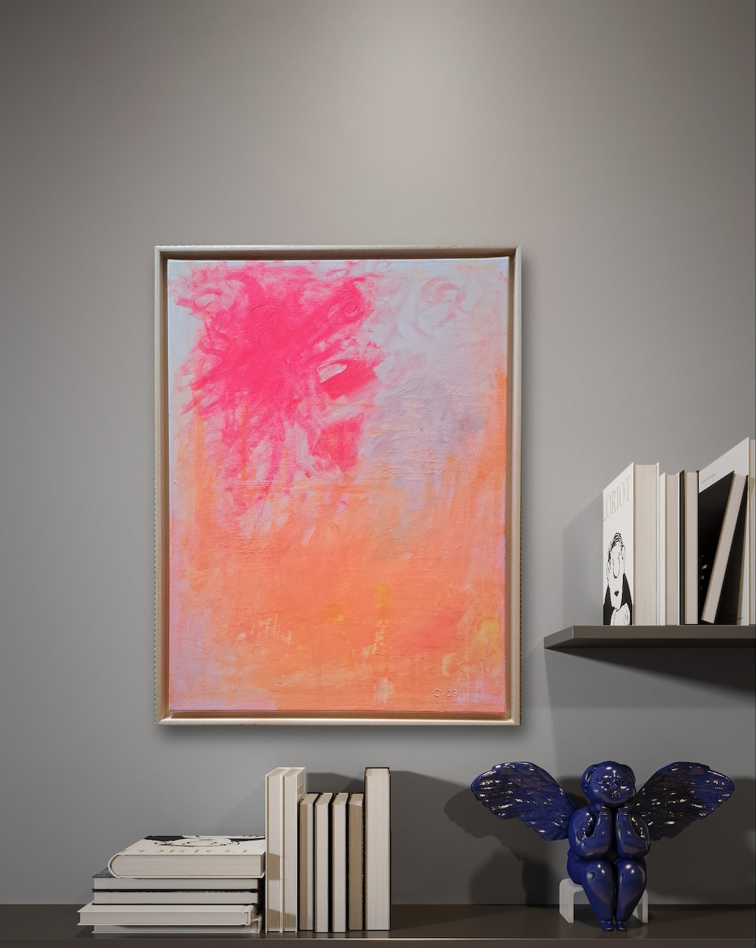 Original Gemälde, Neon I Acryl auf Leinwand, Strukturpaste, 64 x 84 cm, inkl ...