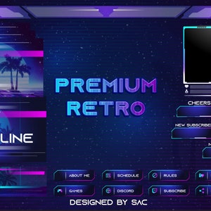 Neon Dreams: 80s Retro Twitch Stream Overlay for a Stylish Vibe! - Etsy