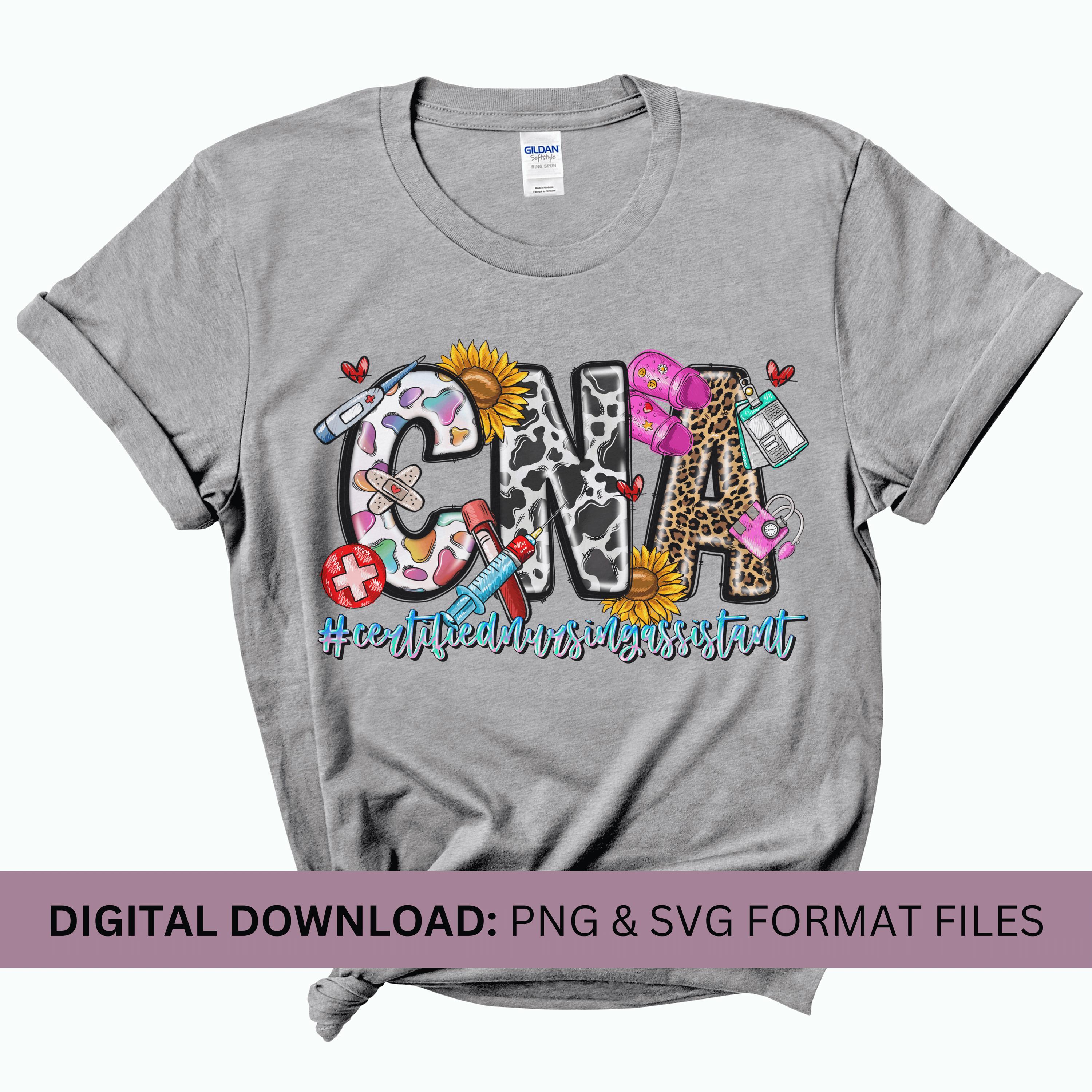 CNA Clipart: Certified Nursing Assistant Graphic (PNG, SVG, Digital ...