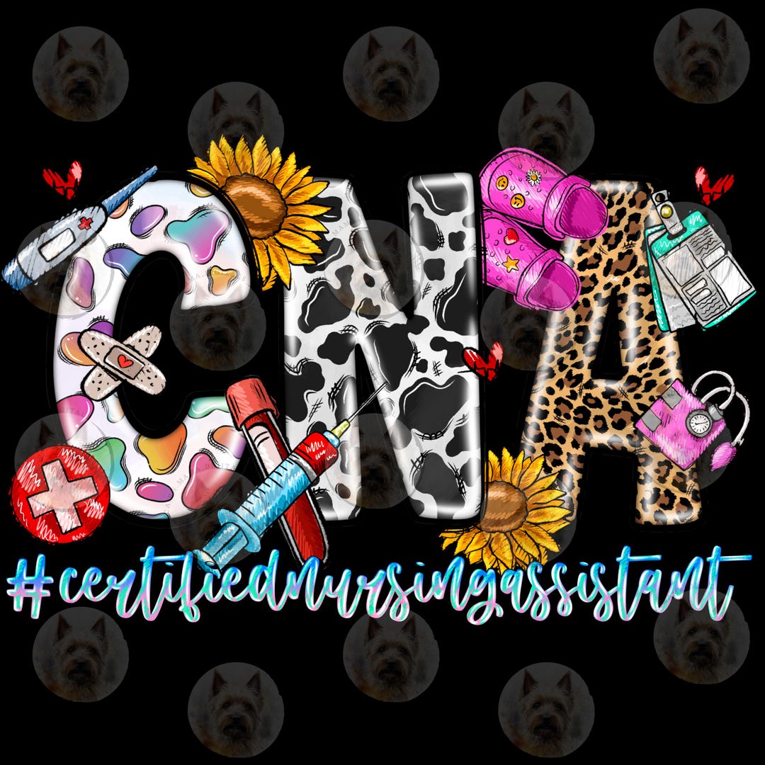 CNA Clipart: Certified Nursing Assistant Graphic (PNG, SVG, Digital ...