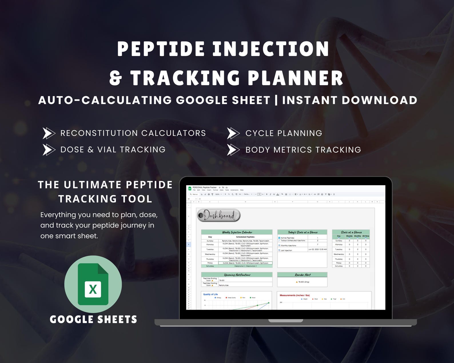 Peptide Protocol & Injection Tracker: Inflammation Healing Plan (google ...