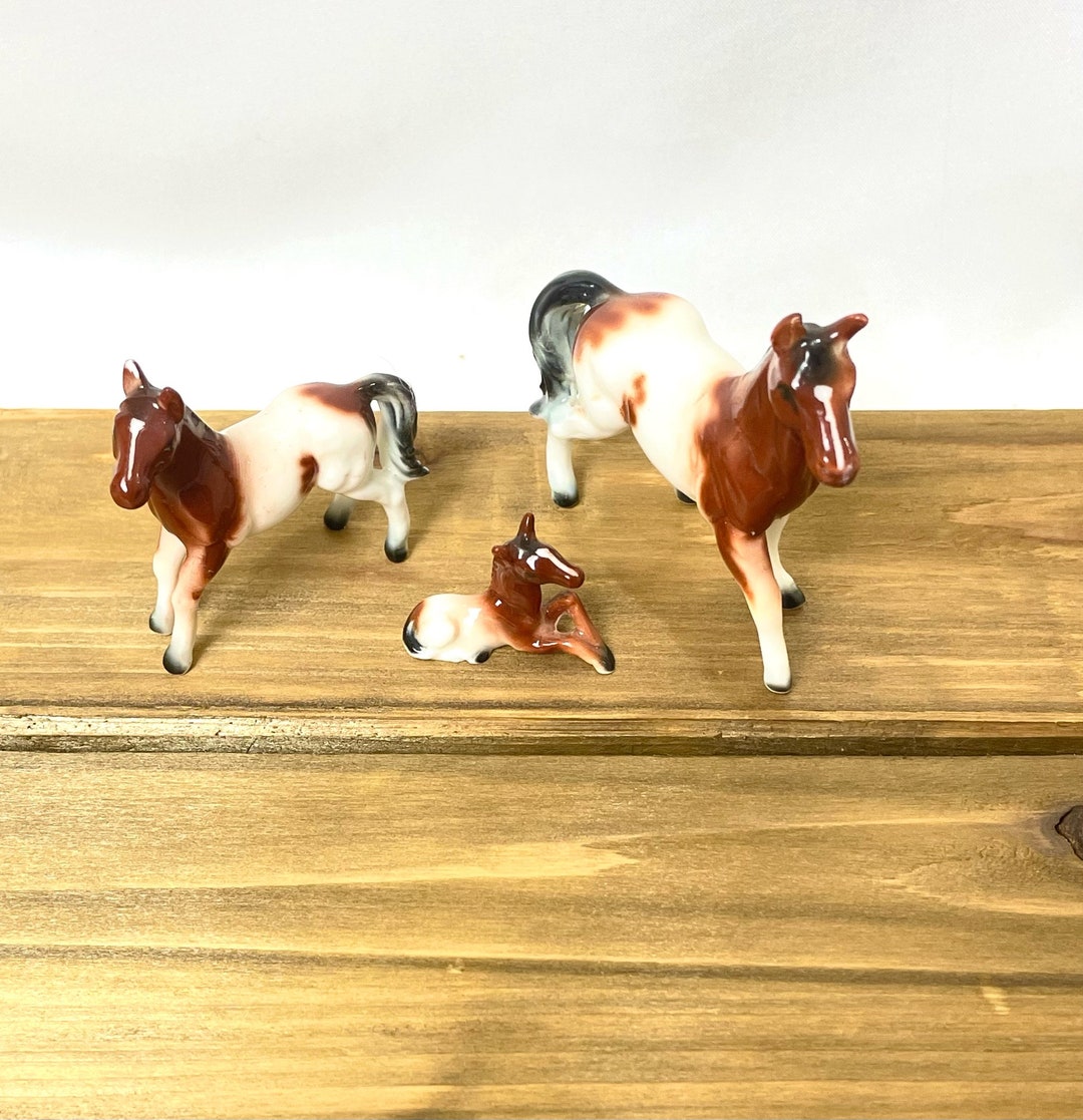 Vintage Bone China Horse Miniature Figurines. - Etsy