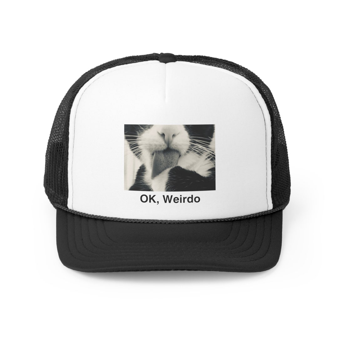 Funny Cat, Cat Mom, Cat Dad, Trucker Caps, Fun Holiday Gift, Ok, Weirdo ...