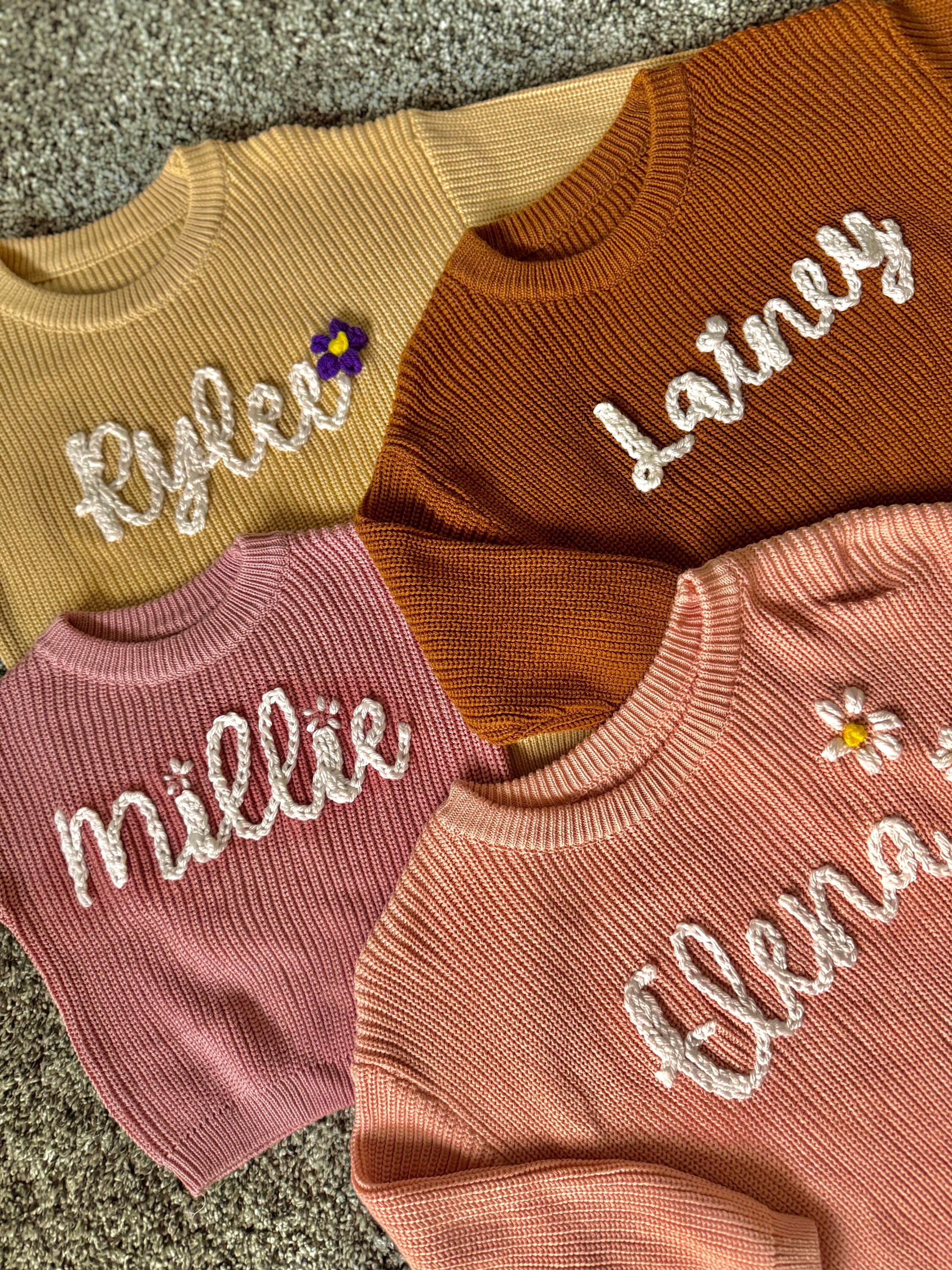 Customized Name Chunky Knit Sweaters Infants/toddlers - Etsy