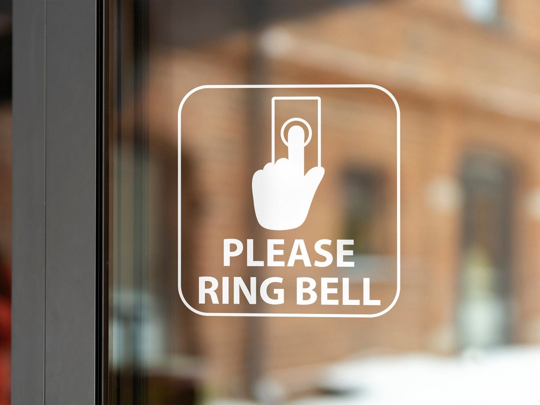 Please Ring Bell Vinyl Decal, Business Vinyl Decal, Store Sticker, Shop ...