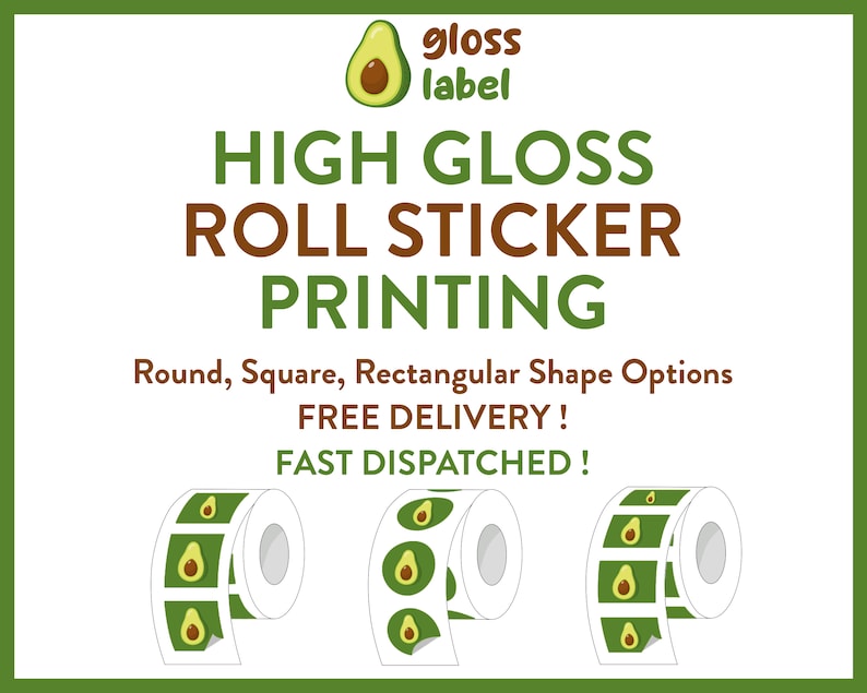 Roll Sticker Printing, Roll Label Printing, Gloss Label Printing, Round ...