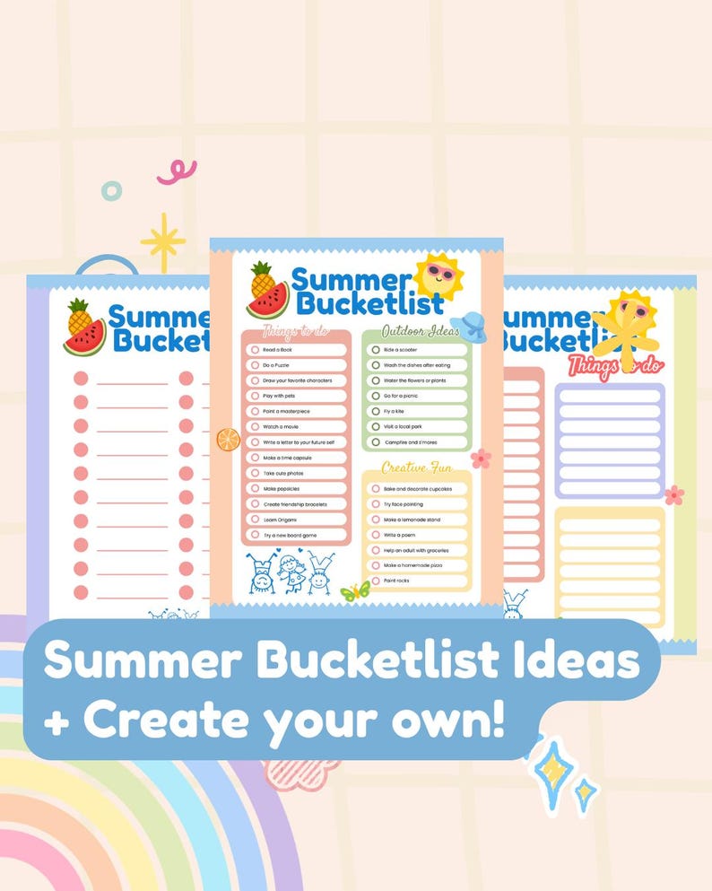 Summer 2026 Bucketlist Activitiy Ideas for Kids ADHD Autism Boredom ...