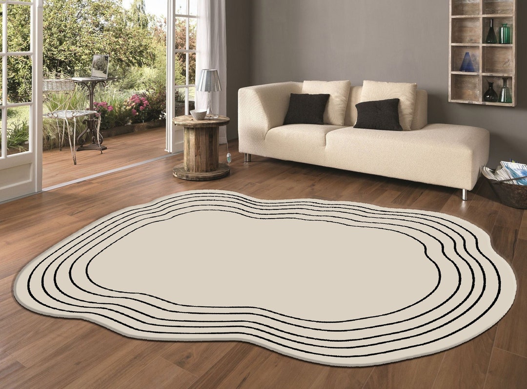 Unique Irregular Rug, Modern Asymmetrical Carpet, Boho Chic Flooring ...