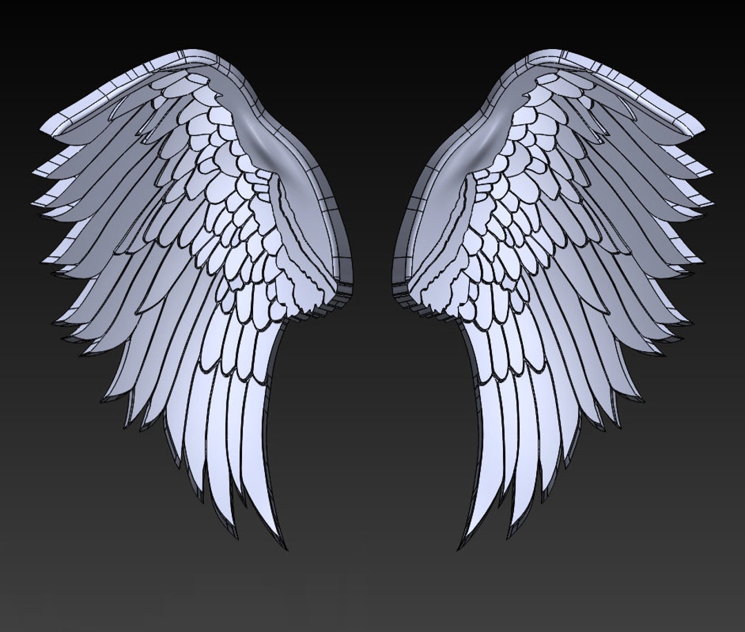Angel Wings STL File for 3D Printing and CNC - Etsy UK
