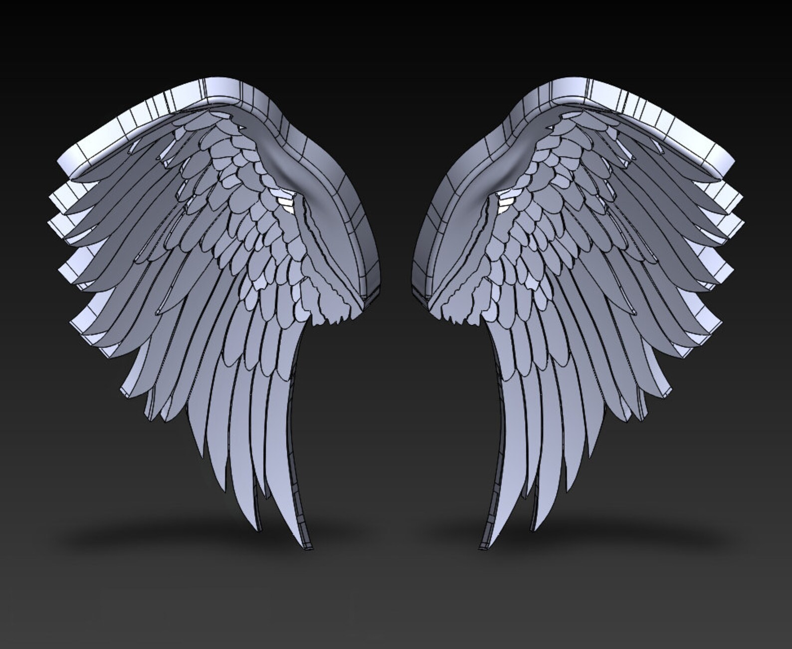 Angel Wings STL File for 3D Printing and CNC - Etsy