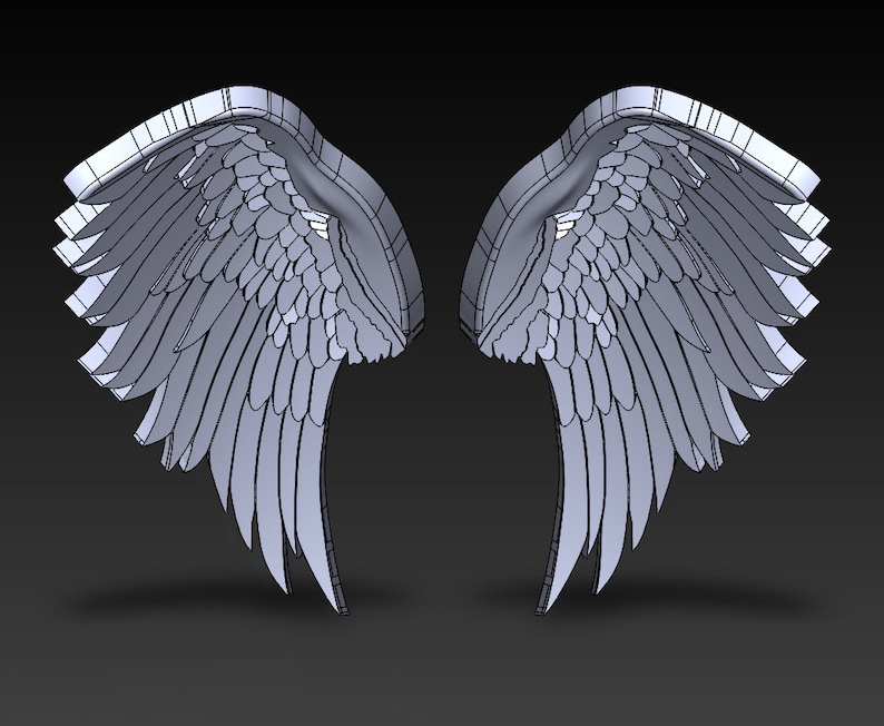 Angel Wings STL File for 3D Printing and CNC - Etsy